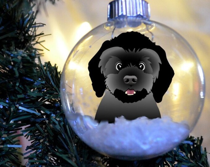 Cavapoo Black Floated Paper Christmas Ornament Personalized Floated ...