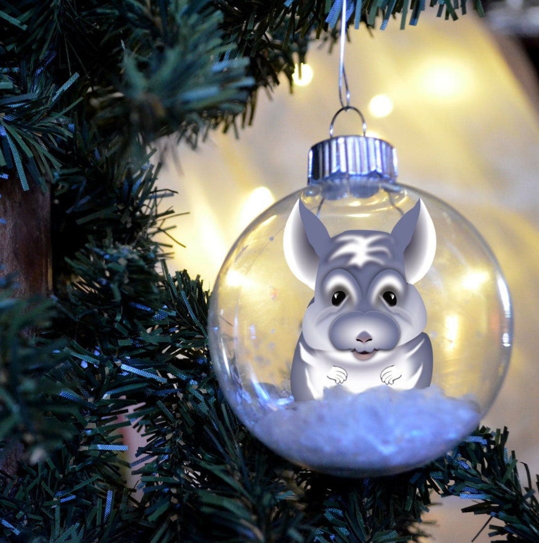 Chinchilla Floated Paper Christmas Ornament Personalized Floated Paper ...