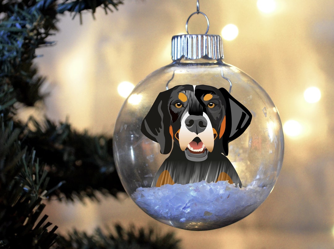 Bluetick Coonhound Floated Paper Christmas Ornament Personalized ...