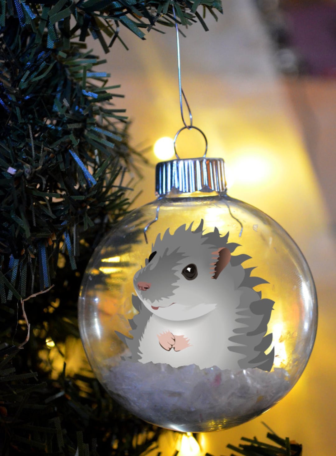 Syrian Hamster Floated Paper Christmas Ornament Personalized Floated ...