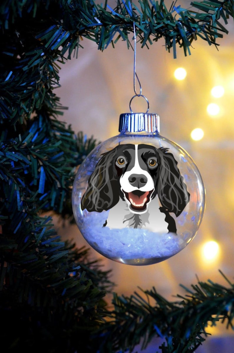 Springer Spaniel Black Floated Paper Christmas Ornament - Etsy