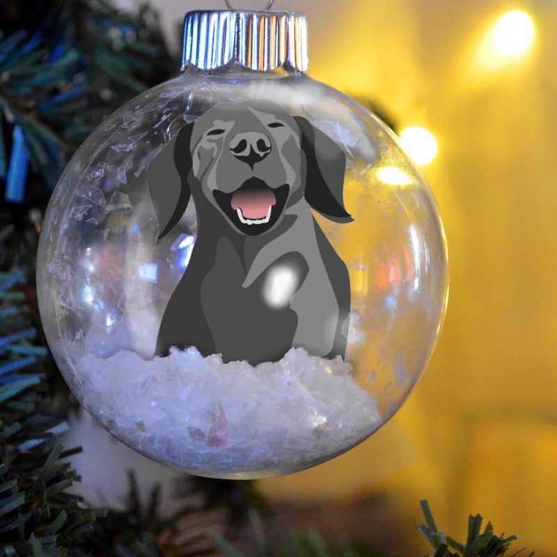 Black Lab Christmas Ornament - Etsy
