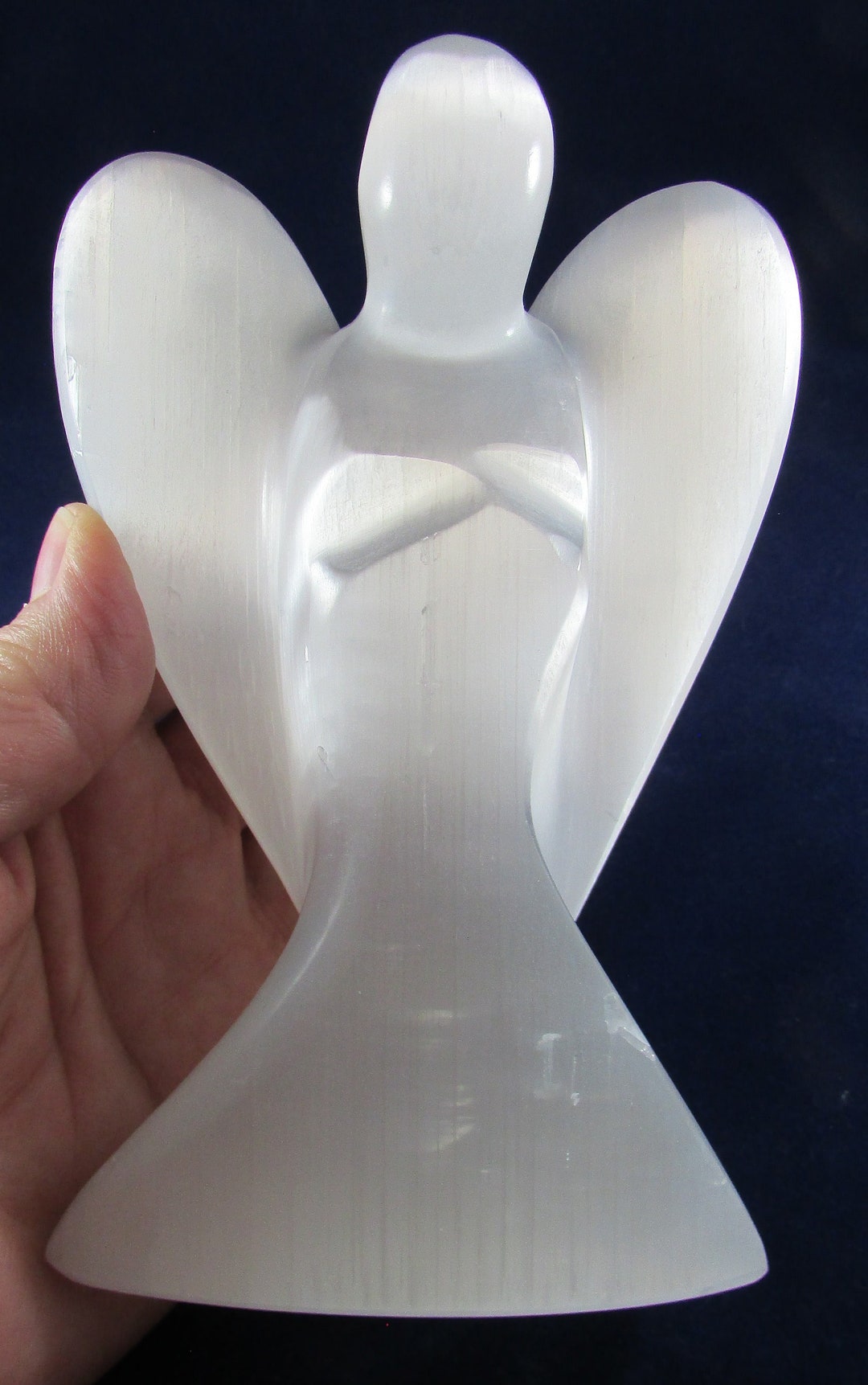 Selenite Crystal Angel Figurine, Crystal Carving, Healing Crystals and ...