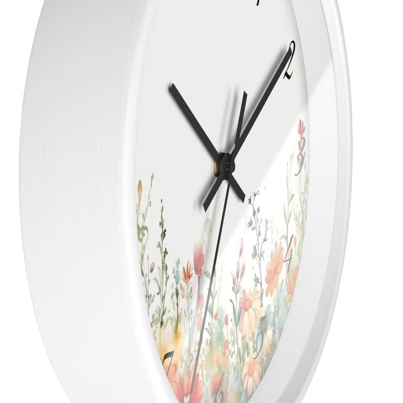 Elegant Watercolor Wildflower Clock - Etsy