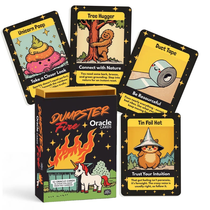 Dumpster Fire Oracle Cards – Funny Oracle Deck With Savage Honesty ...