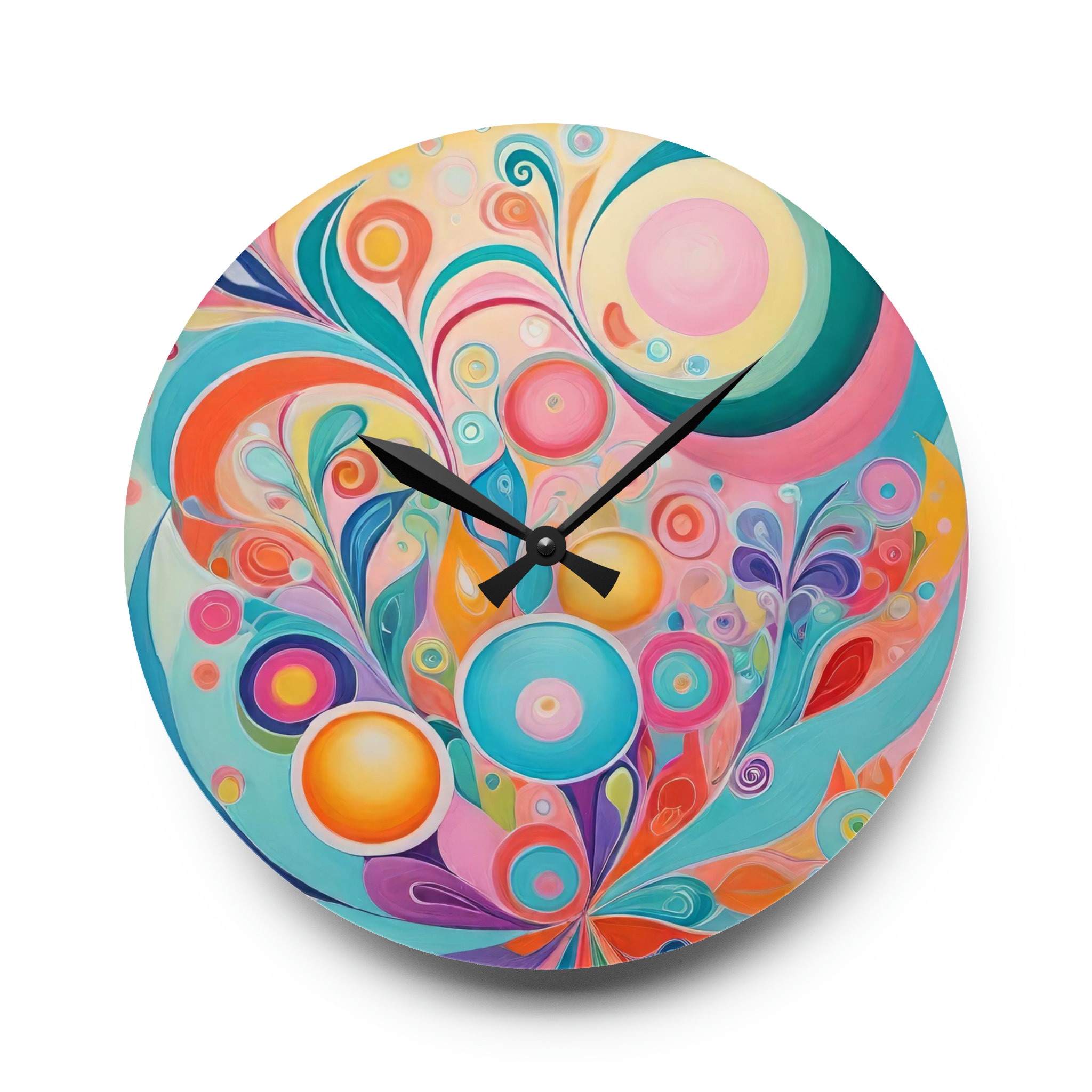 Abstract Unique Colorful Designer Acrylic Wall Clock Gift - Etsy