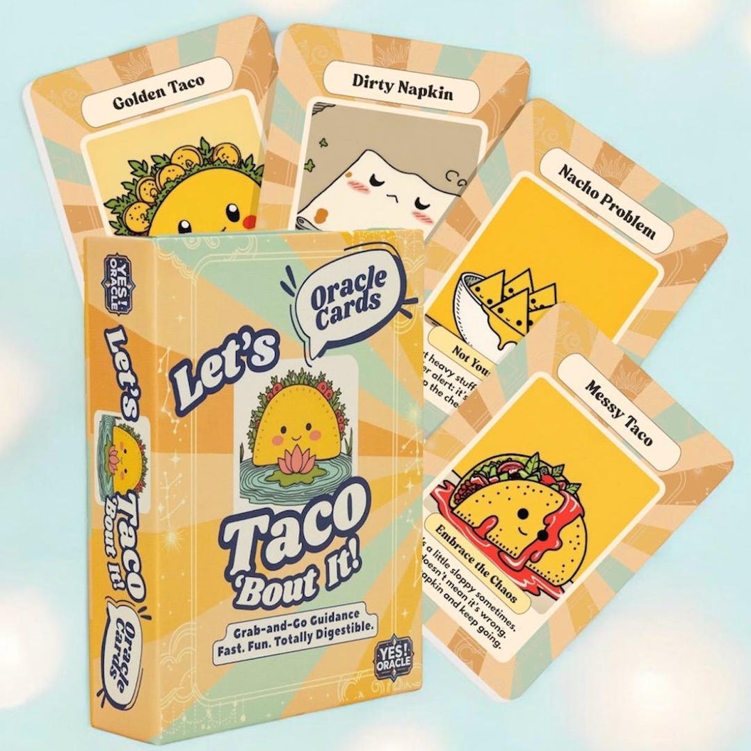 Funny Oracle Deck | Let's Taco 'bout It Oracle Cards – Divination Gift ...