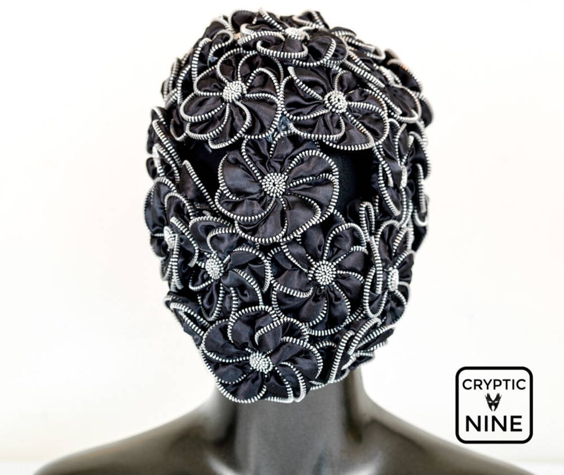 Black Rose Custom Masquerade Mask Handmade Covered Zipper - Etsy