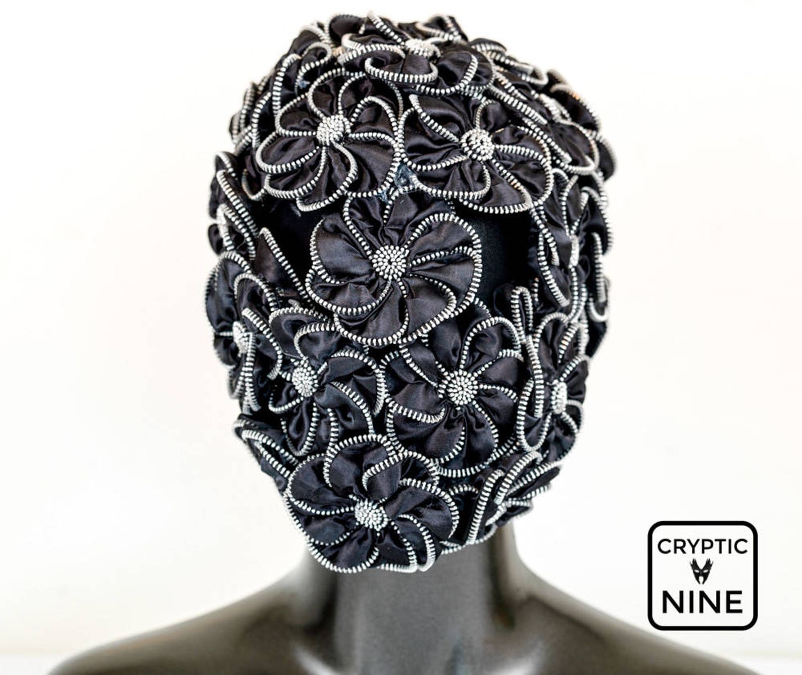 Black Rose - Custom Masquerade Mask Handmade Covered Zipper Roses - Etsy