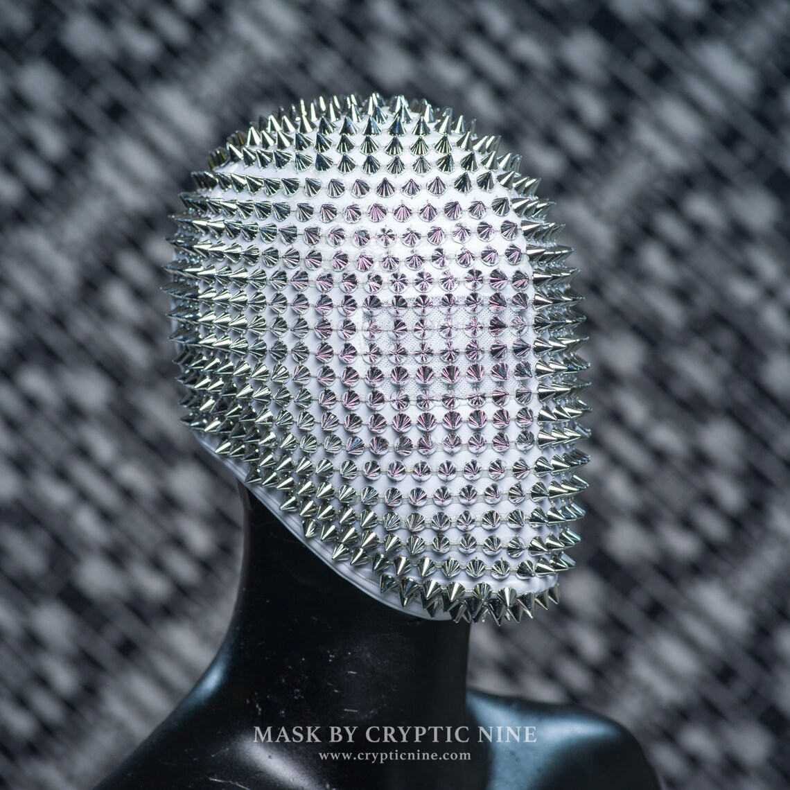 White Light Custom Haute Couture Sliver Spike Mask - Etsy