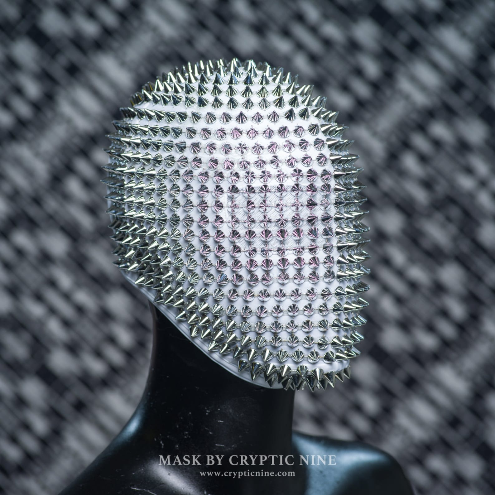 White Light Custom Haute Couture Sliver Spike Mask - Etsy