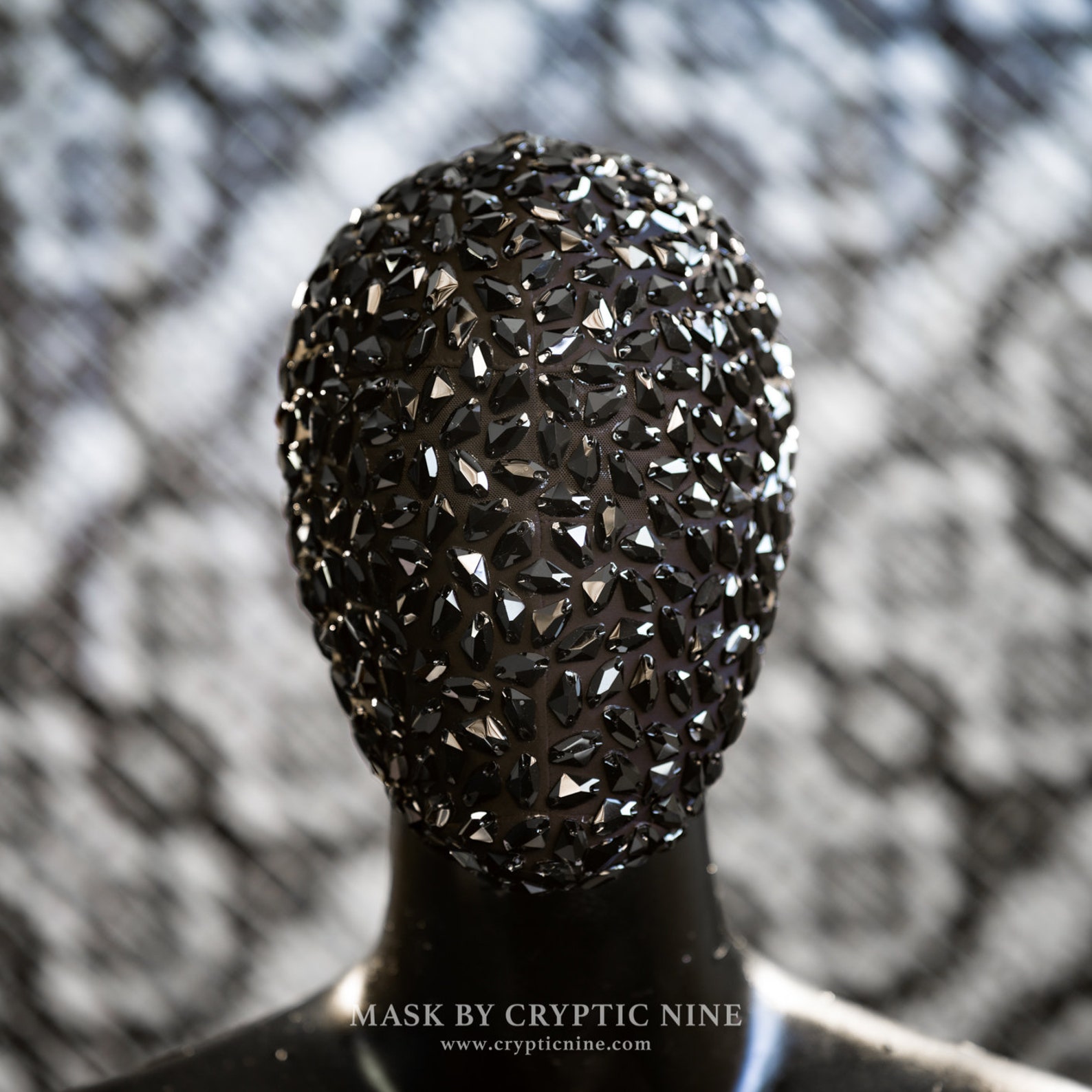 Black Rock .. Custom Masquerade Mask Handmade Covered in Soild Black ...