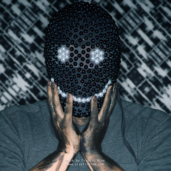 Mr. Smile Mask Made With Black and White Pearls. - Etsy