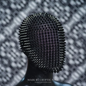 Black Bomber - Full Coverage Custom Haute Couture Black Spike Mask - Etsy