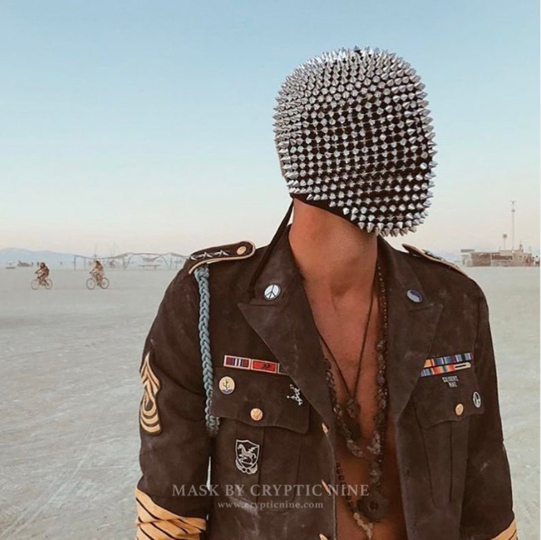 Mad Max - Custom Haute Couture Mask Silver Spike Mask - Etsy