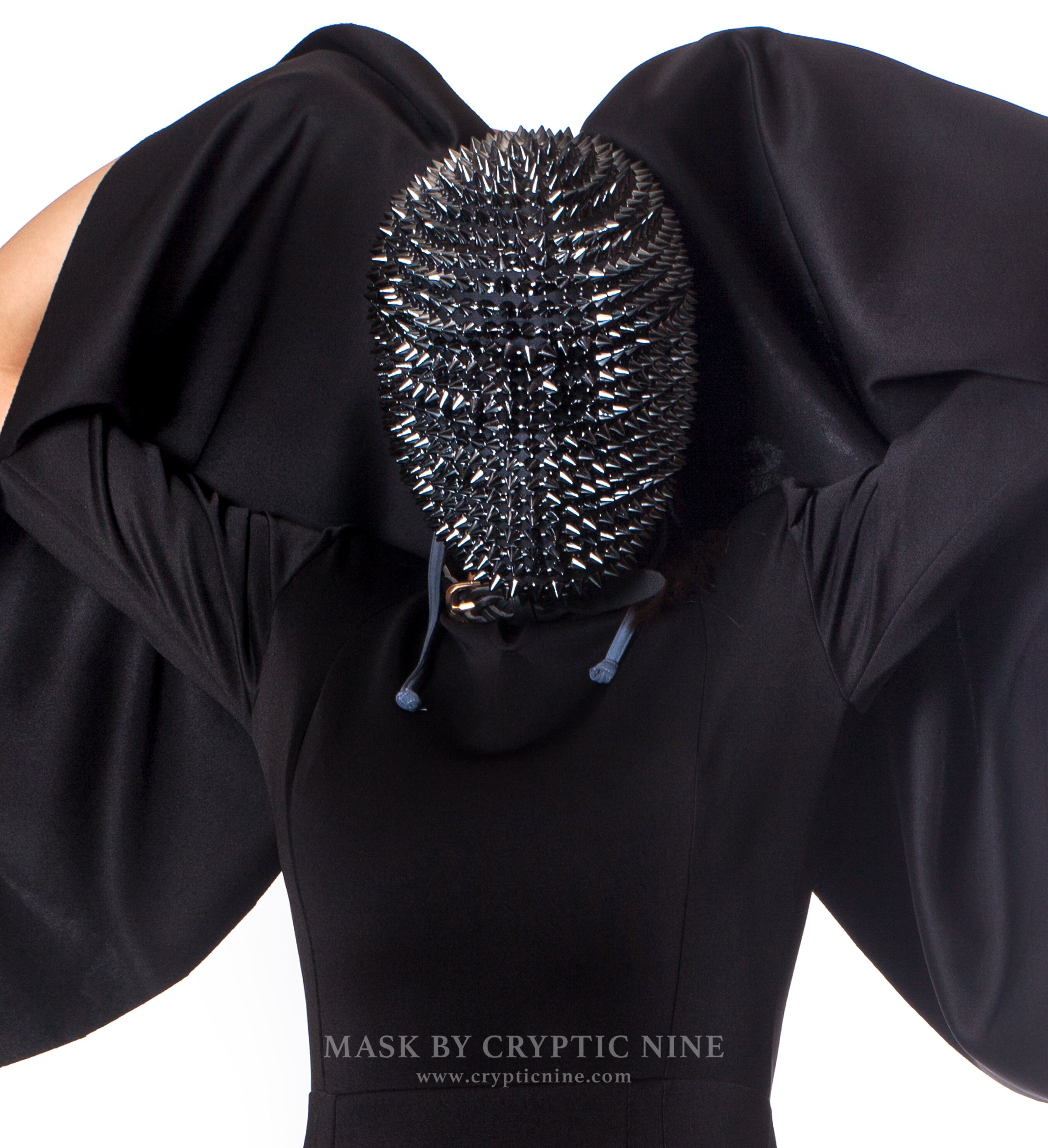 Black Bomber - Full Coverage Custom Haute Couture Black Spike Mask - Etsy