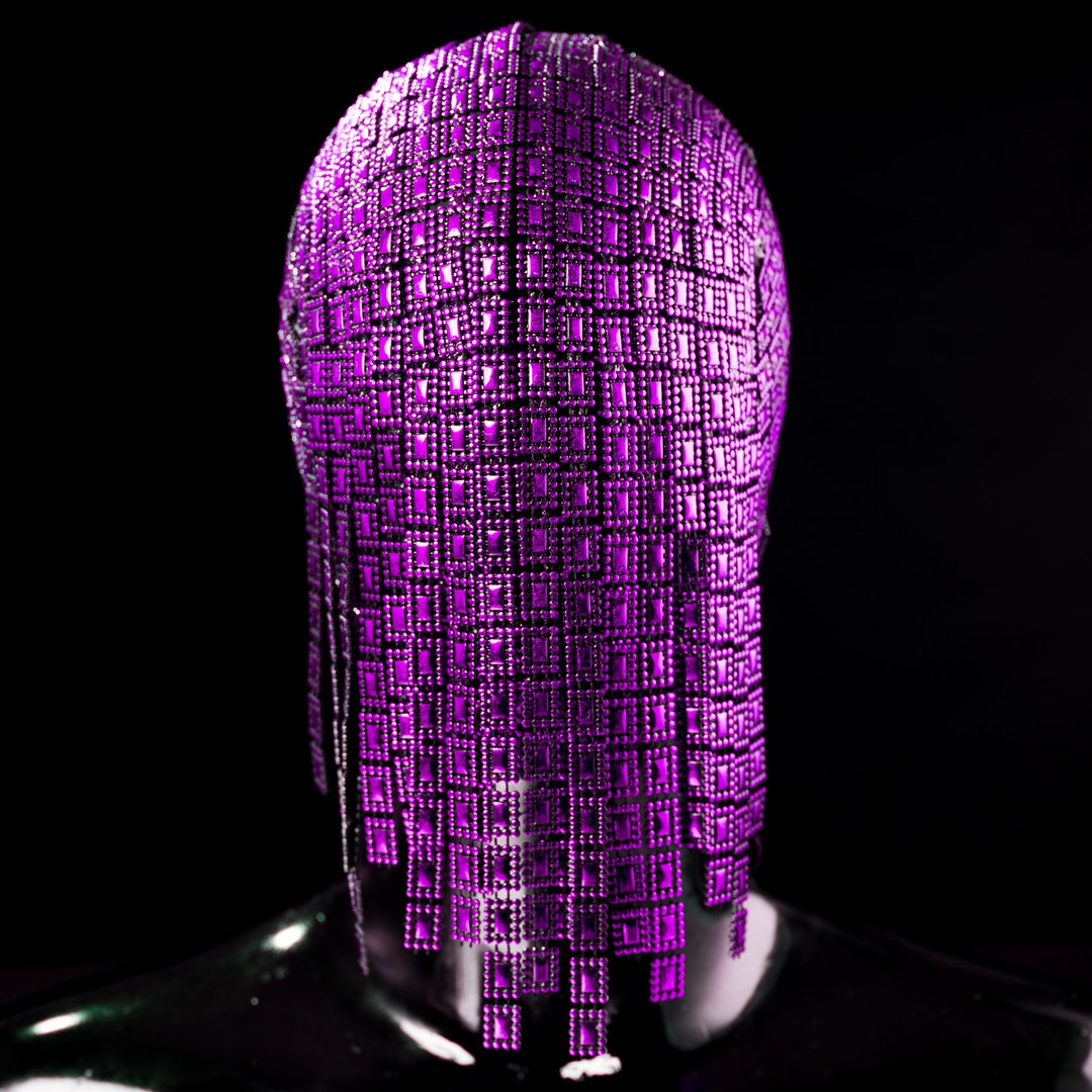 The Gladiator - Purple Custom Haute Couture Mask Covered in Trim ...