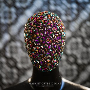 Red Monster .. Custom Masquerade Mask Handmade Covered Red Jewels - Etsy