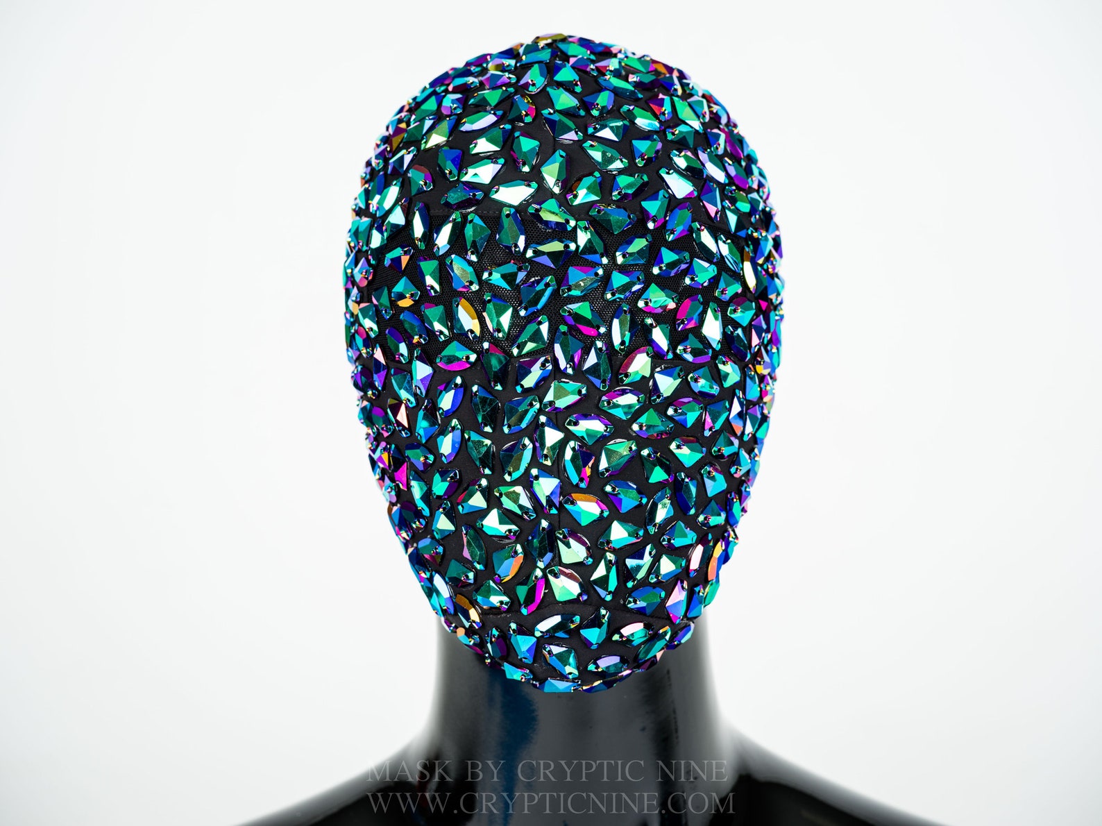 Sea Monster .. Custom Masquerade Mask Handmade Covered in Multi Color ...