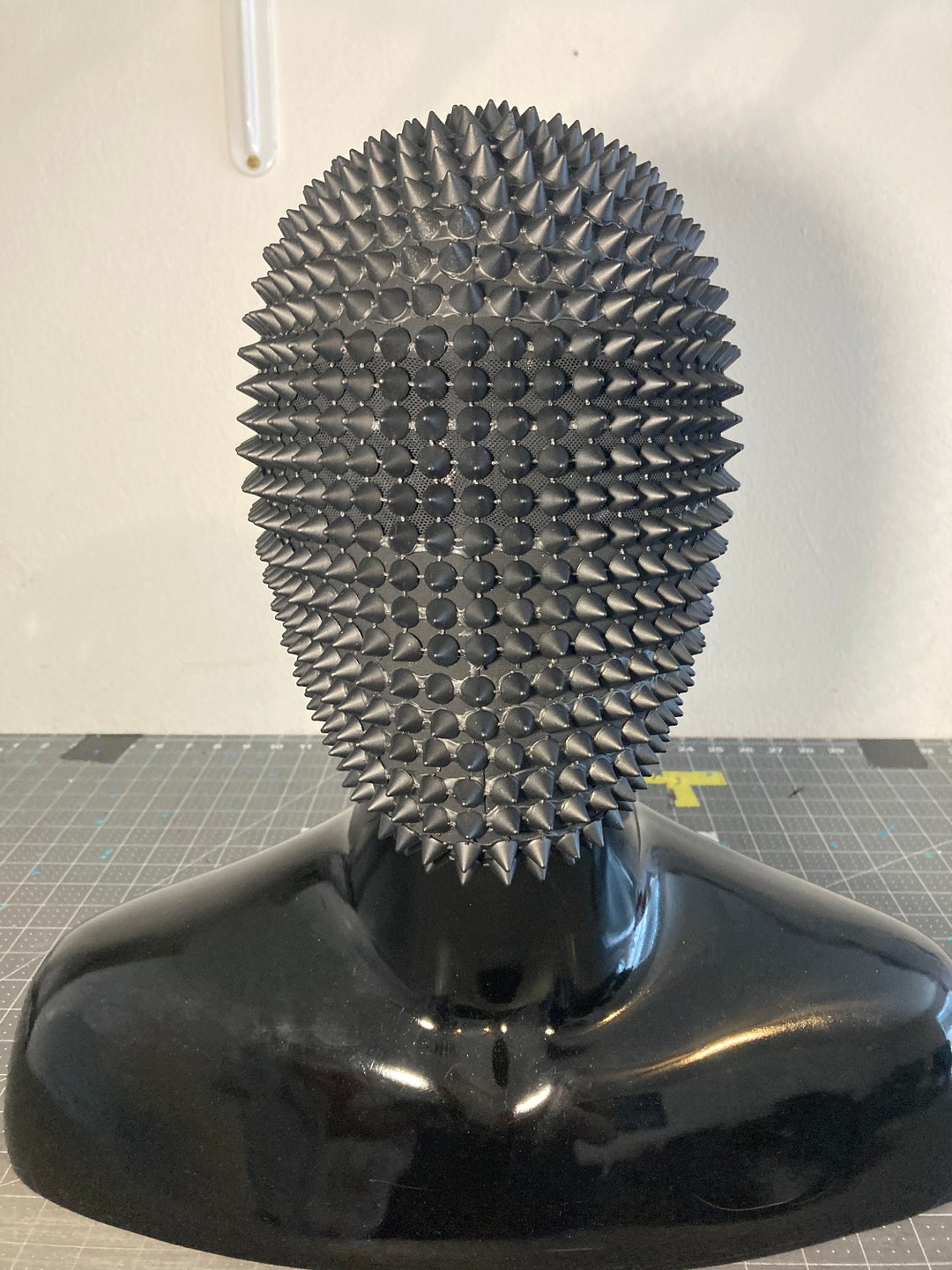 Black Spiked Couture Mask - "black Bomber" - Halloween Costume - Etsy