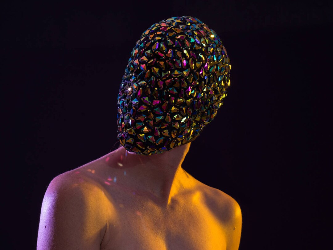 Yellow Monster - Custom Masquerade Mask Handmade in Covered Jewels - Etsy