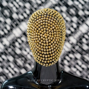 Gold River V.2 Custom Haute Couture Face Mask Covered in Gold Jewel ...