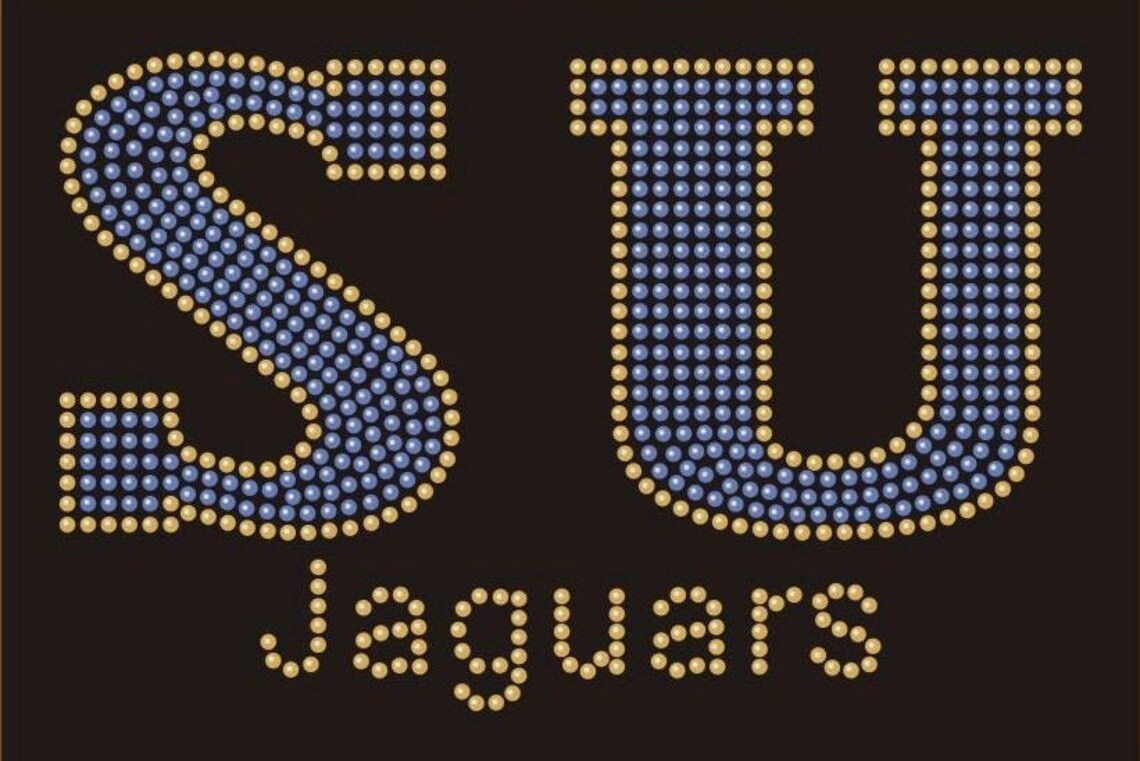 Southern University SU Jaguars Bling Embellished Rhinestone T-shirt - Etsy