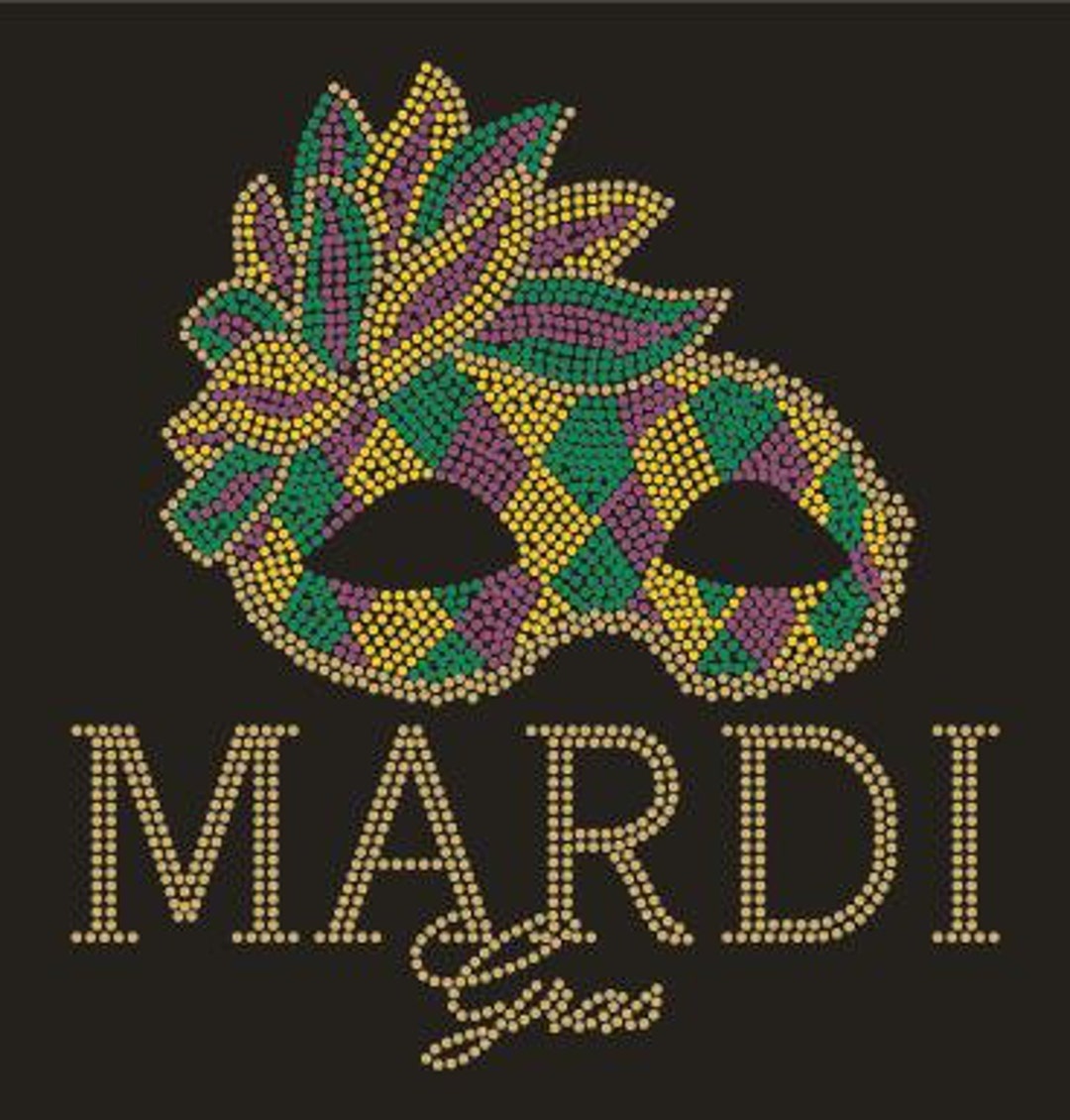 Fat Tuesday Mardi Gras Embellished Bling Rhinestone T-shirt - Etsy