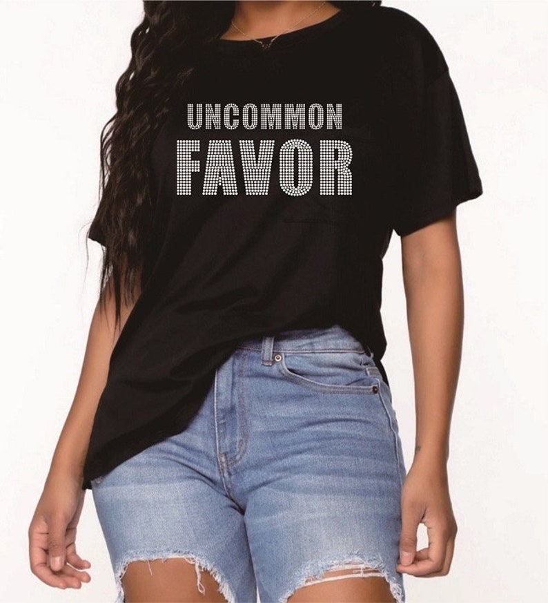 Uncommon Favor Bling Rhinestone Embellished T-shirt - Etsy