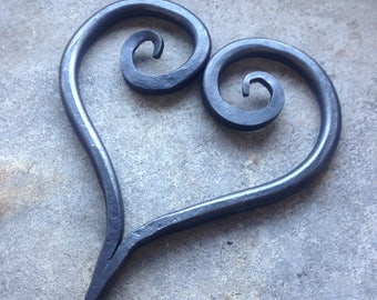 Iron Heart Keyring Hand Forged Iron Anniversary Gift | Etsy