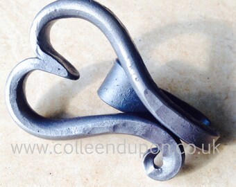 Iron Heart Keyring Hand Forged Iron Anniversary Gift | Etsy