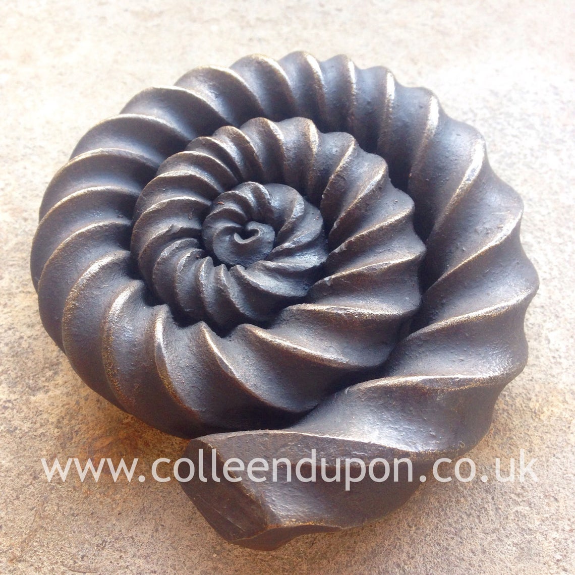 Ammonite Paperweight, Hand Forged Iron Fossil - Etsy