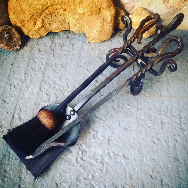 Dogs Head Fire Set Hearth Tidy Blacksmith, Canine, Wolf's Head, Celtic ...