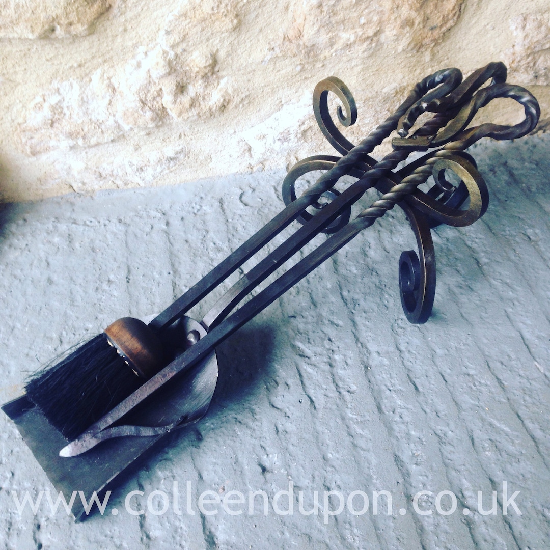 Dogs Head Fire Set Hearth Tidy Blacksmith, Canine, Wolf's Head, Celtic ...