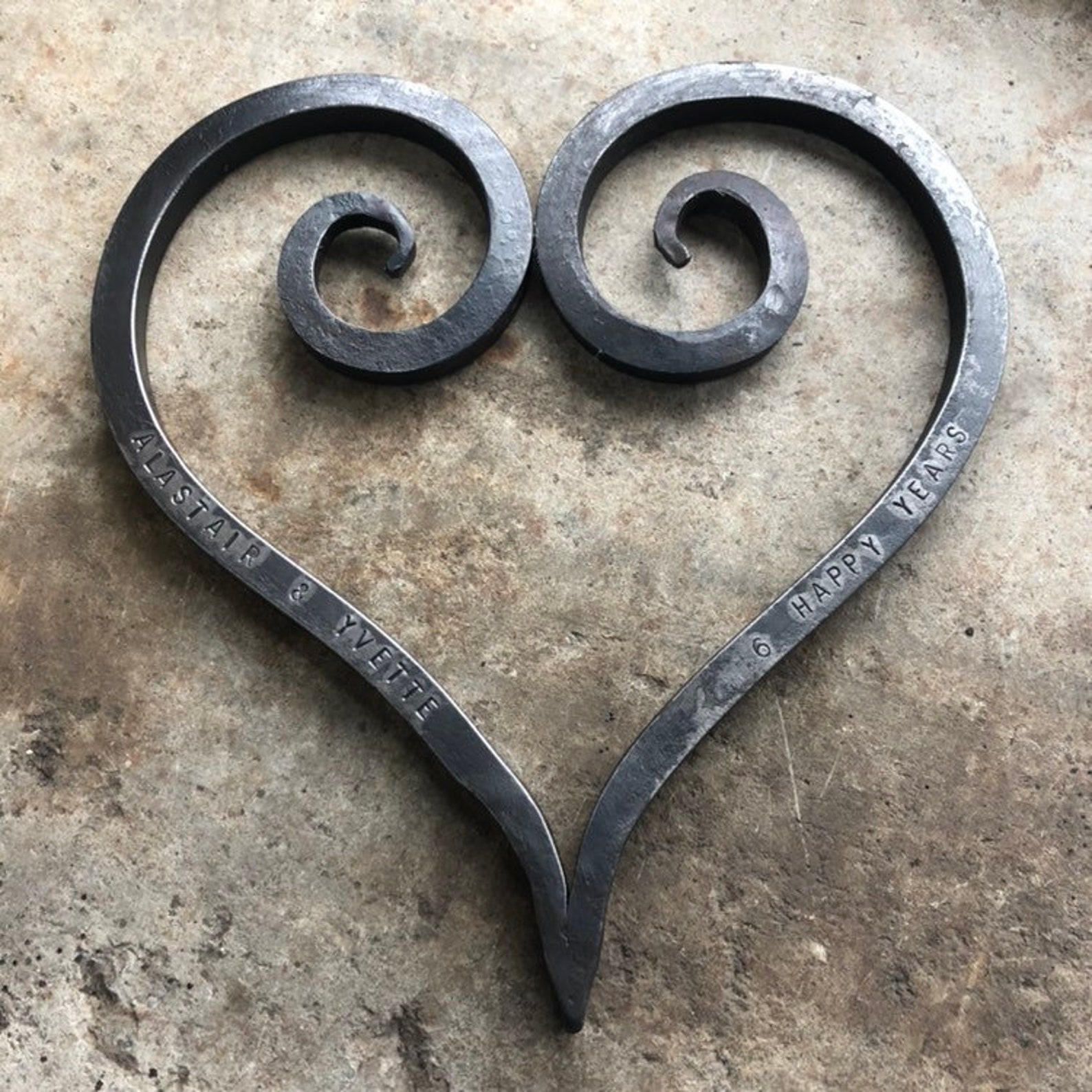Iron Heart Trivet, 6th Anniversary, Iron Anniversary Gift, Mother's Day ...