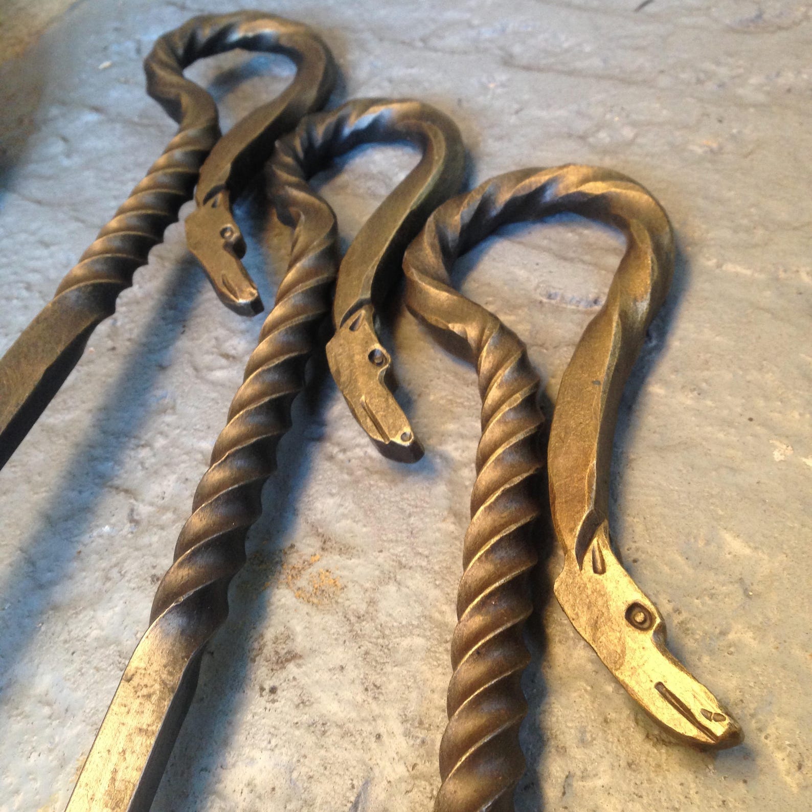 Dogs Head Fire Set Hearth Tidy Blacksmith Canine Wolf's - Etsy