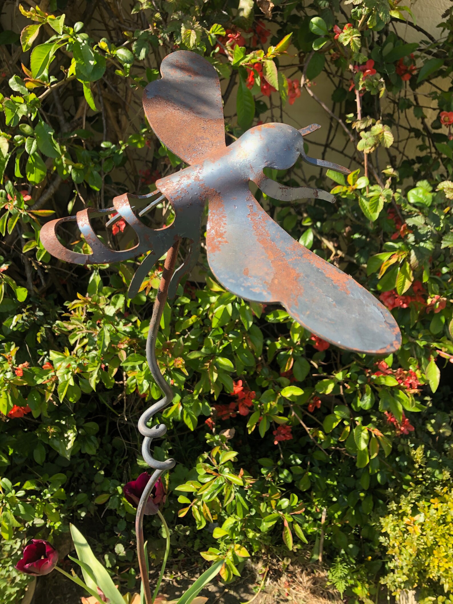 Bumble Bee Garden Art Iron Bee Steel Bee Garden Sculpture - Etsy UK