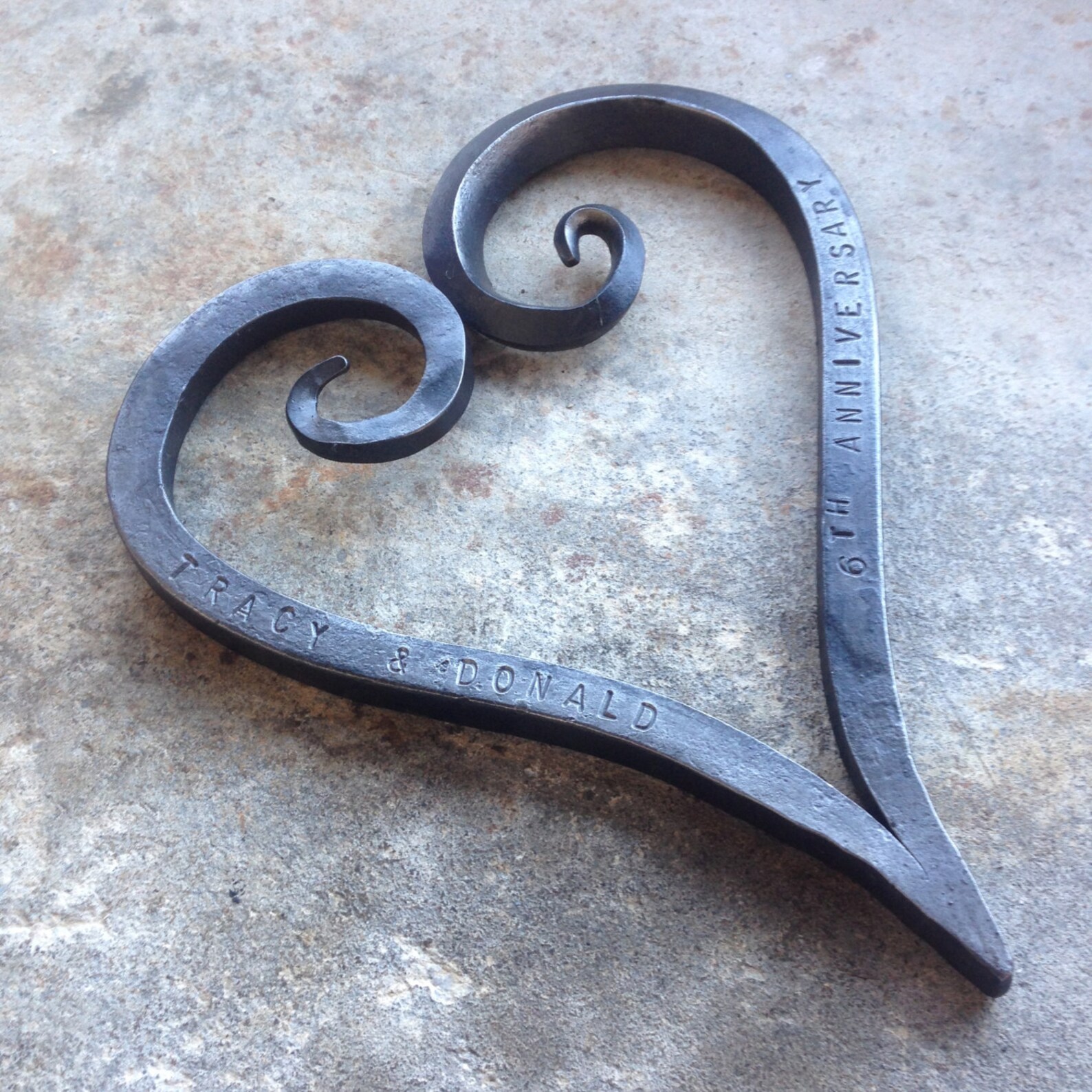 Iron Heart Trivet 6th Anniversary Iron Anniversary Gift - Etsy