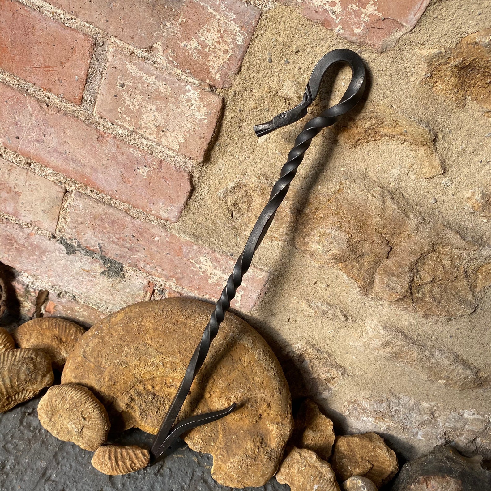 Celtic Dog Head Fire Poker, Hand Forged Fireplace Tool - Etsy UK