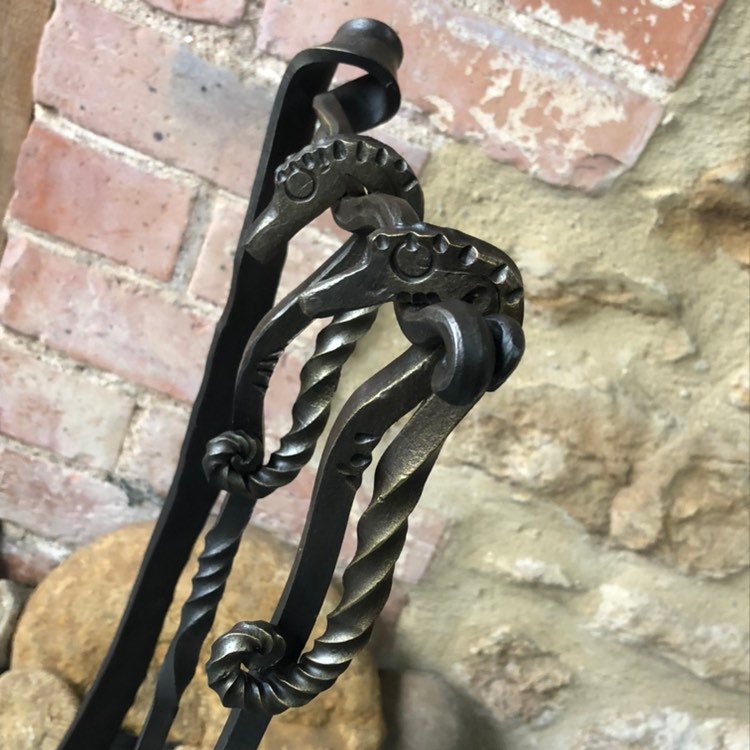 Seahorse Fire Companion Set Marine Life Fire Tools Great | Etsy