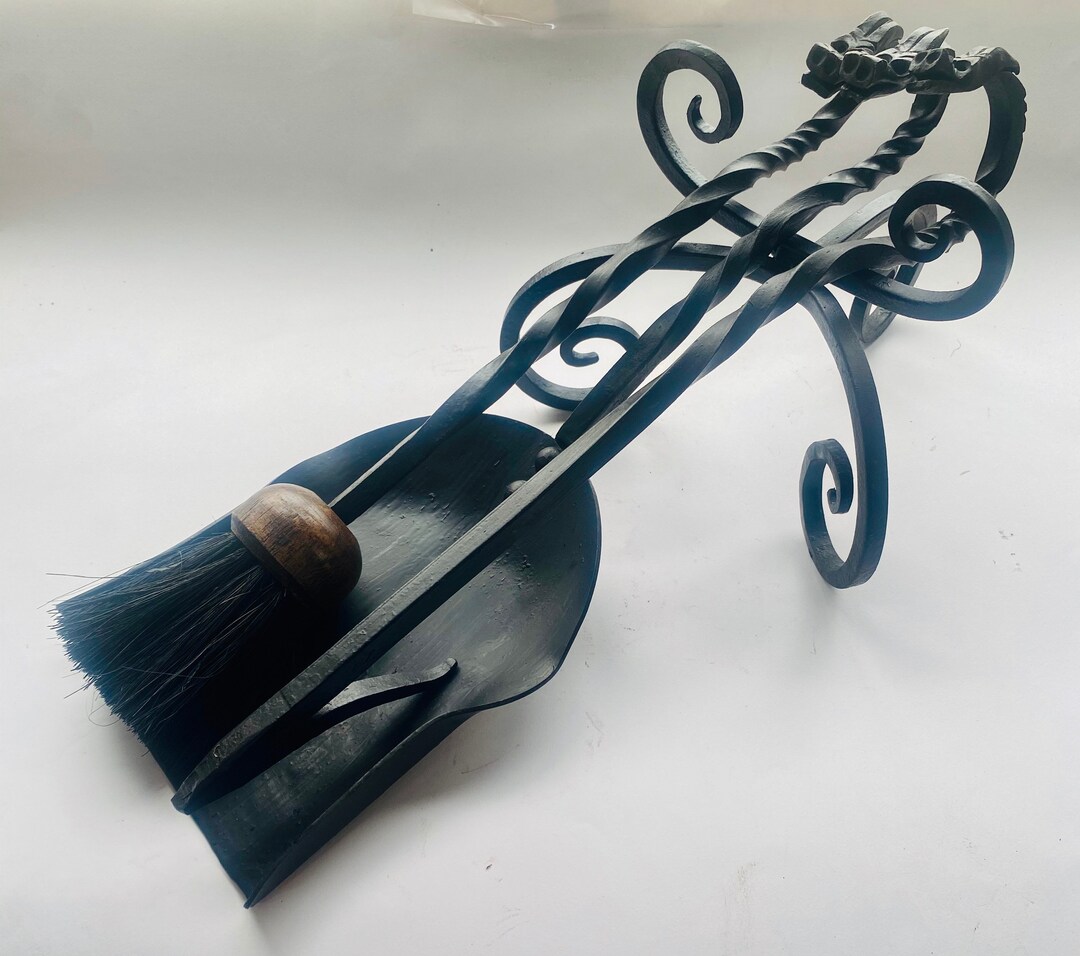 Dragon Head Fire Set, Hearth Tidy, Dragon Fire Tools Companion Set ...