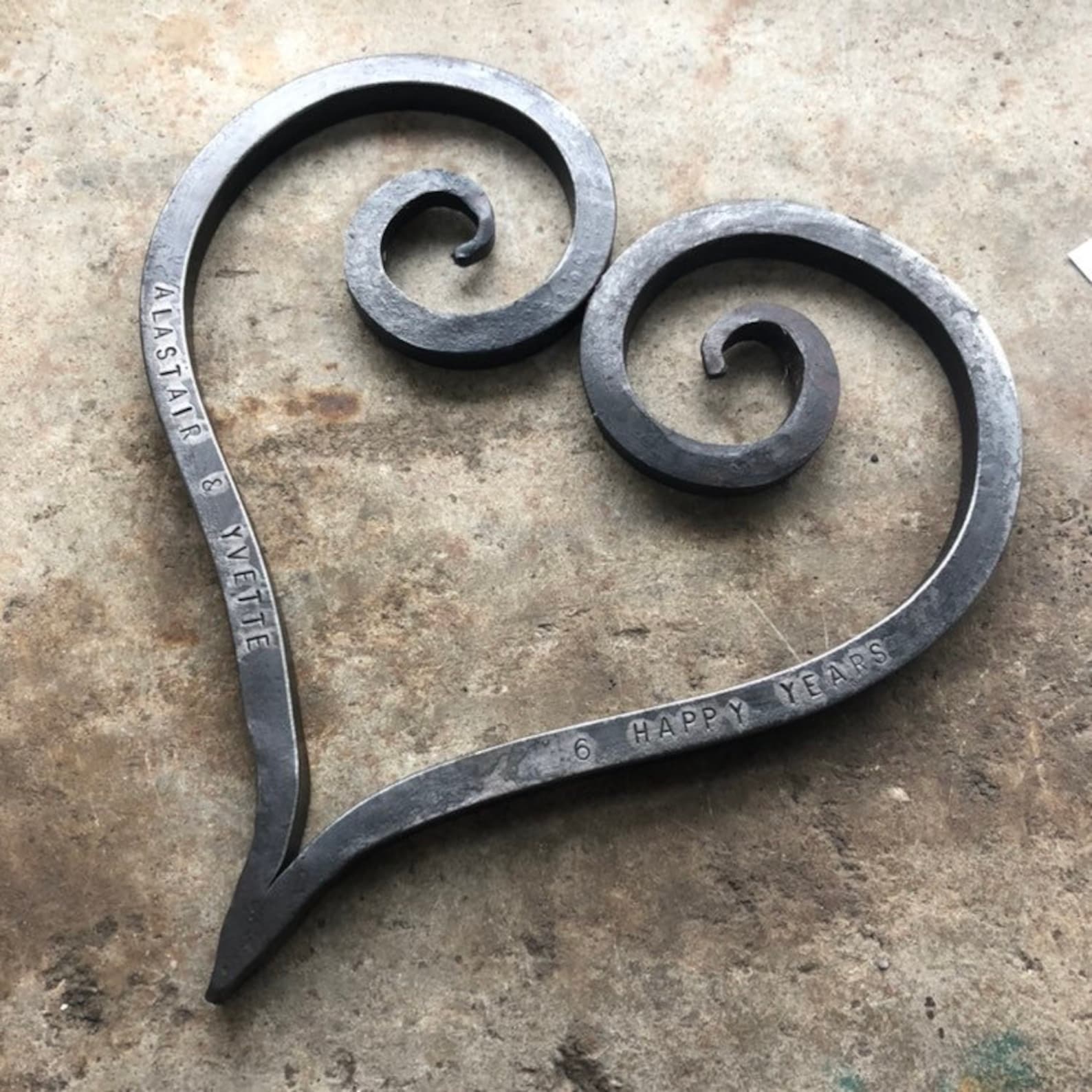 Iron Heart Trivet 6th Anniversary Iron Anniversary Gift | Etsy