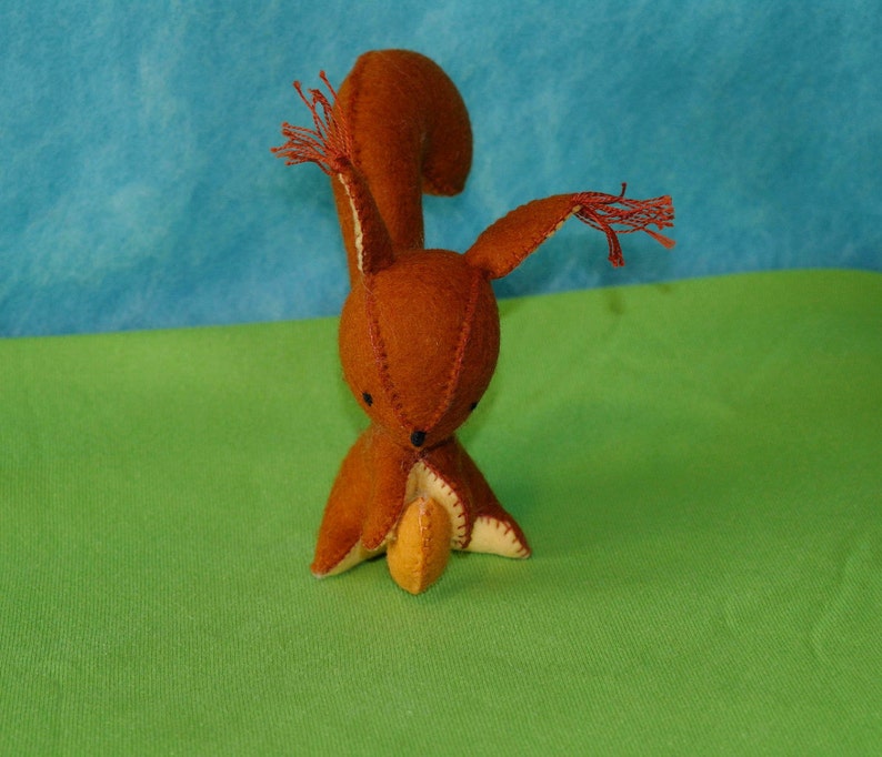 Waldorf Squirrel With A Nut Doll, Handmade From Natural Materials - Etsy