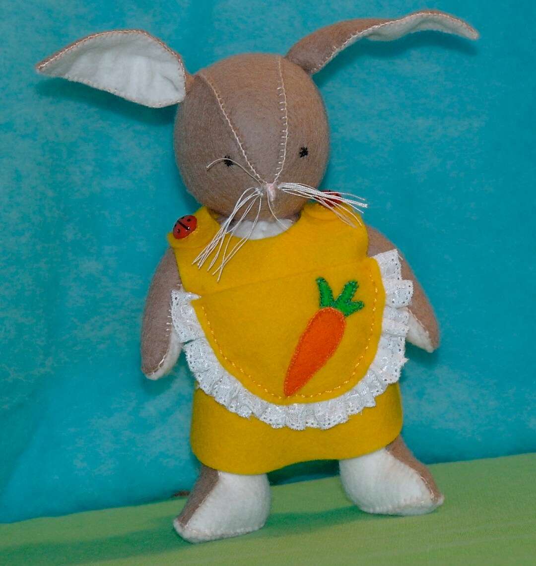 Waldorf Fairytale Hare With Apron Doll, Handmade From Natural Materials ...