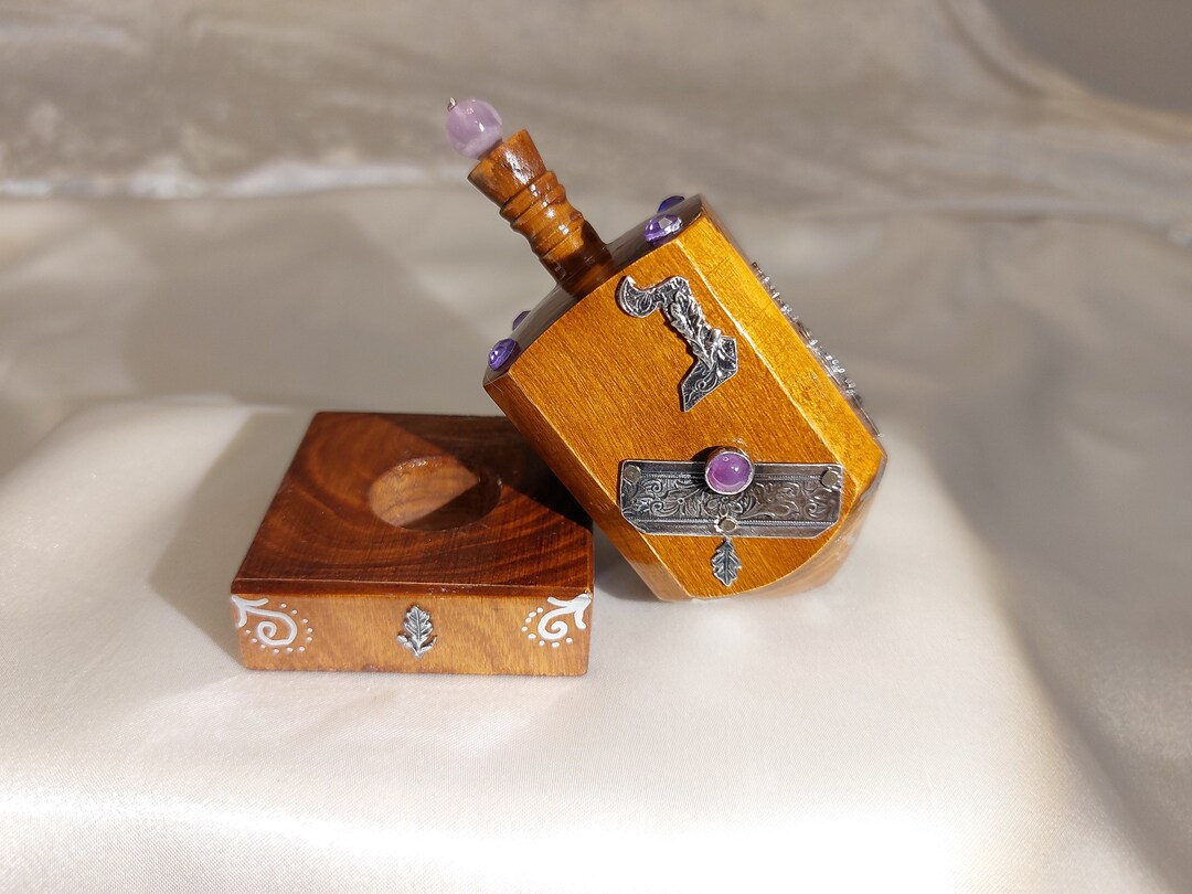 Hanukkah Dreidel. Silver & Wood Dreidel. Unique Dreidels for ...