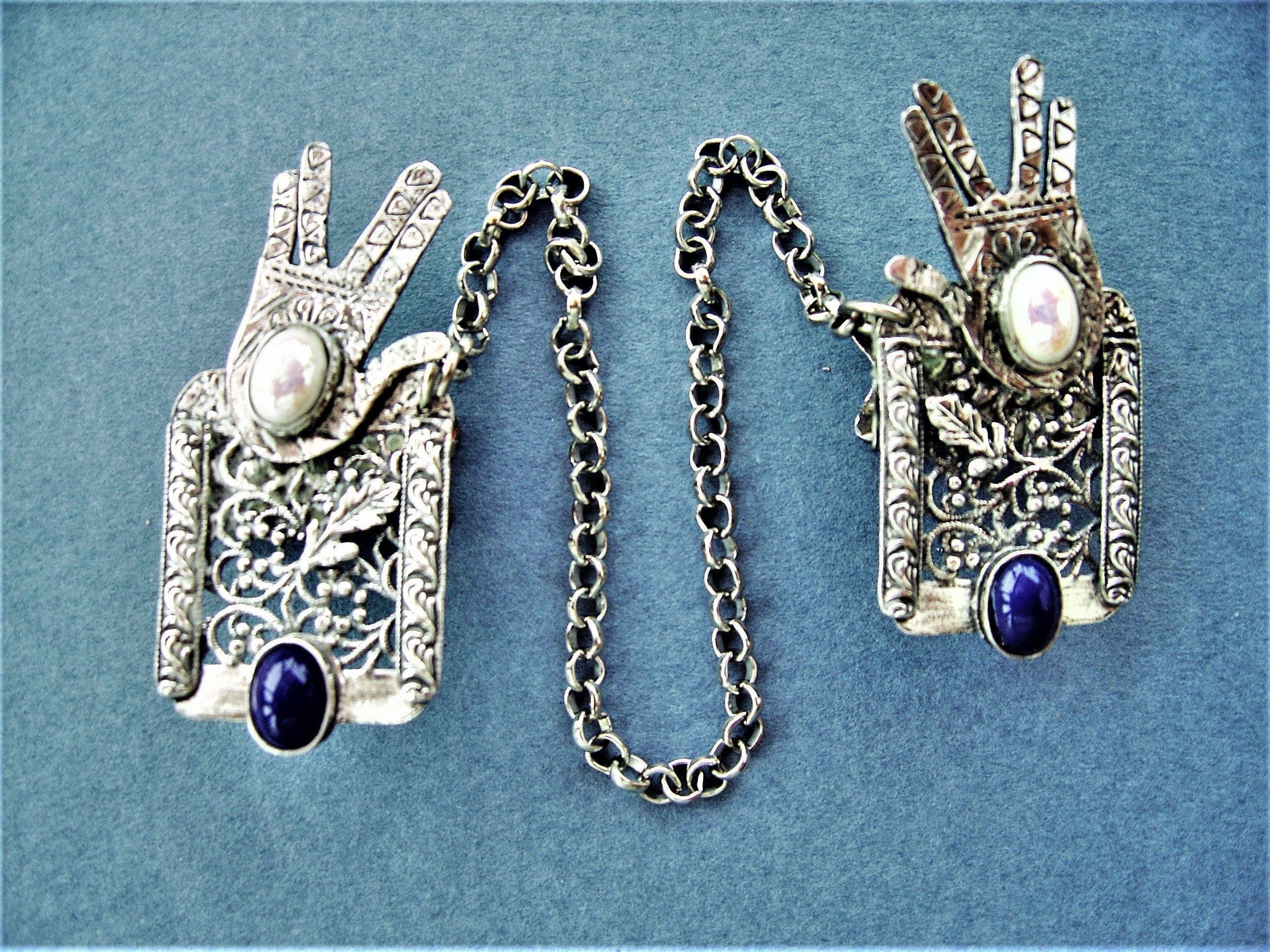 Tallit Clip Cohen Hands. Silver Tallit Clip. Kohen Hands Tallit Clips ...