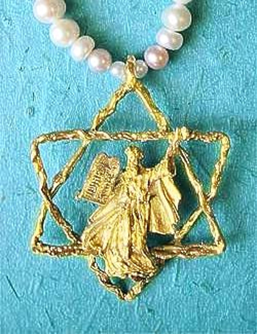 Unique Star of David. Solid Gold. Mosheh. Moses. Handmade. Vintage ...