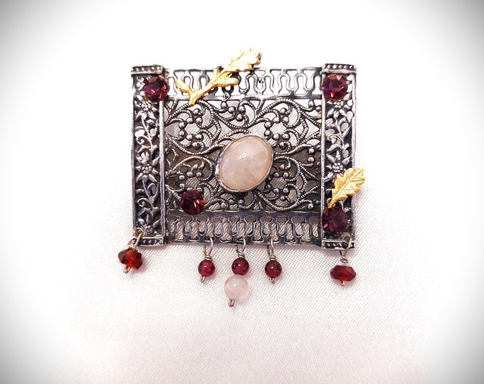 Luxury Gold Tehillim Pin Brooch, Judaica Gifts, Hebrew Jewish Jewelry ...