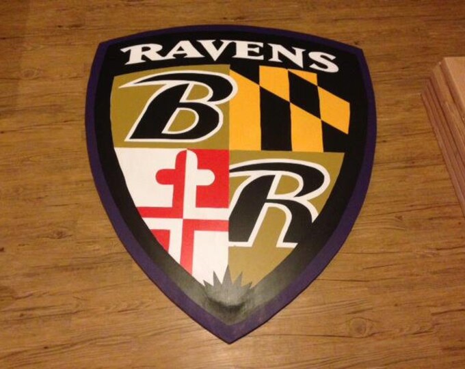 Baltimore Ravens Shield Wooden Wall Hanging Sign - Etsy