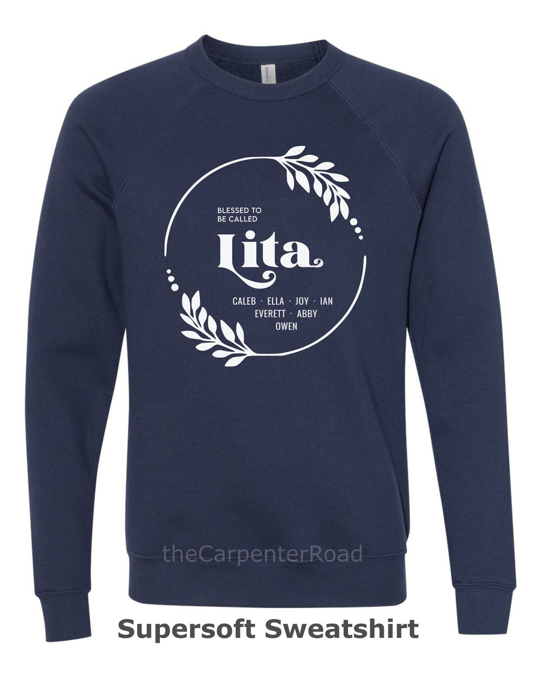 Personalized Lita Sweatshirt With Names Abuelita Gift - Etsy